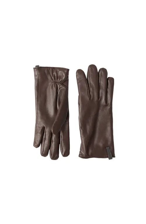 Brunello Cucinelli Nappa Leather Gloves With Monili