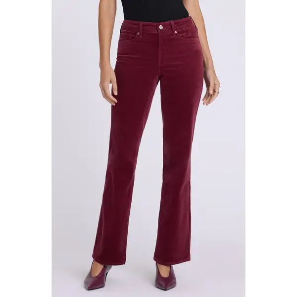 NYDJ Brooklyn Bootcut Corduroy Pants - Sienna Red