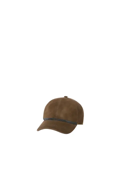 Brunello Cucinelli Suede Baseball Cap With Monili Decoration - Green