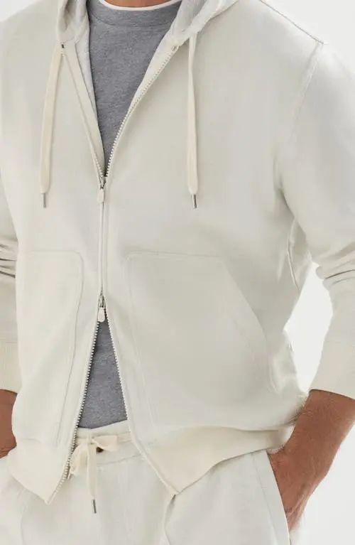 Brunello Cucinelli Double Cloth Hooded Sweatshirt - Off-white