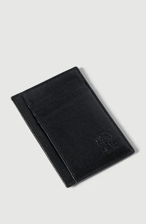 Brunello Cucinelli Brushed Leather Card Holder