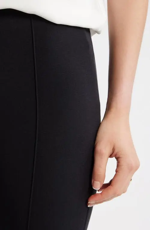 Caslon Seamed Stretch Ponte Flare Leg Pants - Black