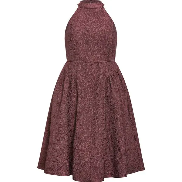 City Chic Textured Sleeveless Jacquard Midi Dress - Rose