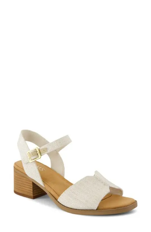 Toms Eloise Block Heel Sandal - Natural