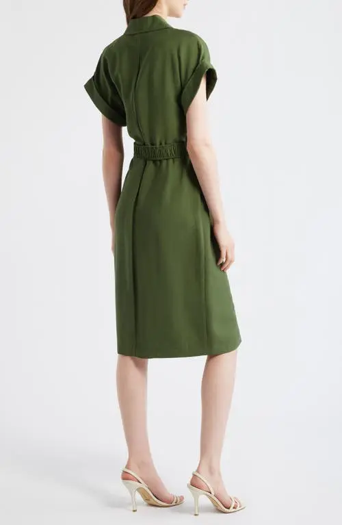 Vince Camuto Belted Woven Midi Shirtdress