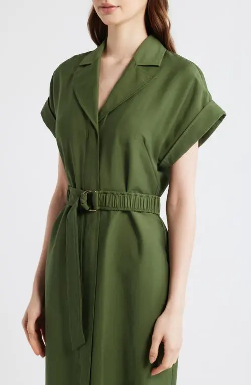 Vince Camuto Belted Woven Midi Shirtdress