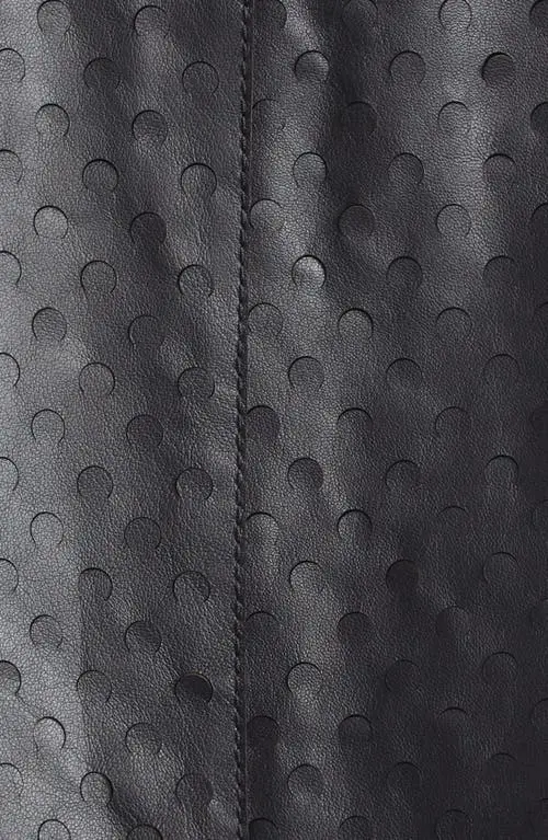 Lafayette 148 New York Laser Cut Leather Jacket