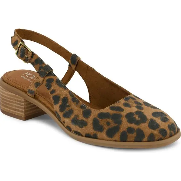 Toms Jaclyn Slingback Block Heel Sandals - Brown