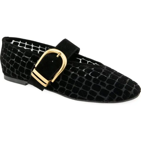 KENNETH COLE Tamarra Mary Jane Flat - Black Mesh