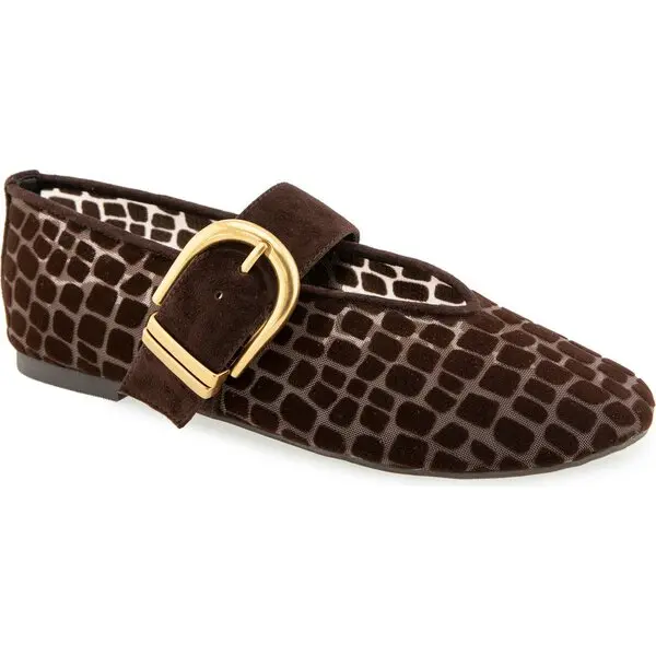KENNETH COLE Tamarra Mary Jane Flat - Chocolate Mesh