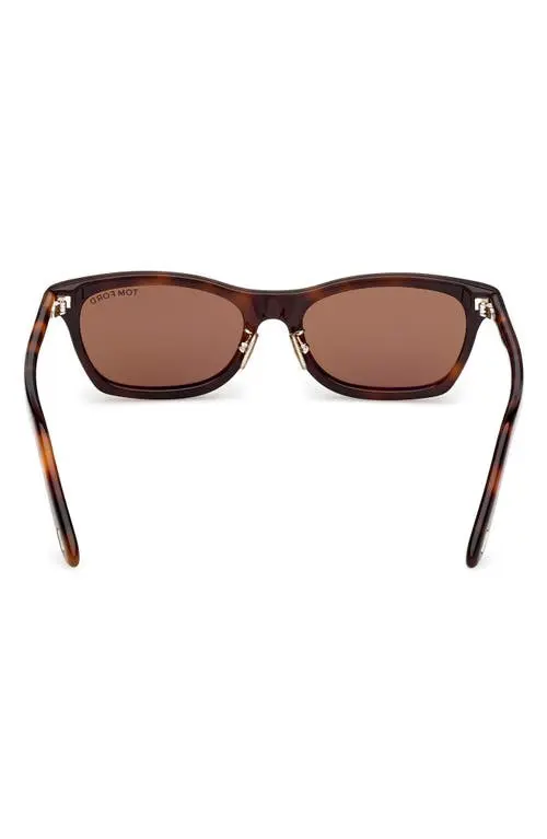 TOM FORD Rectangular Sunglasses - Blonde Havana/brown