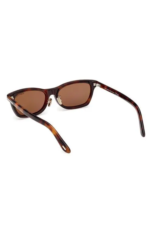 TOM FORD Rectangular Sunglasses - Blonde Havana/brown