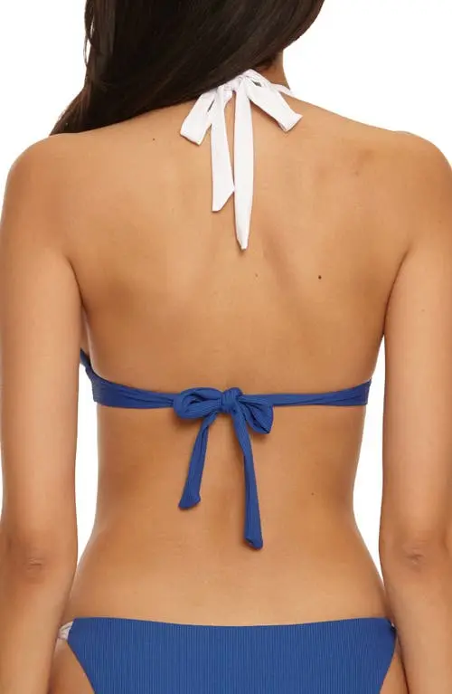 BECCA By Rebecca Virtue Yacht Club Halter Bikini Top