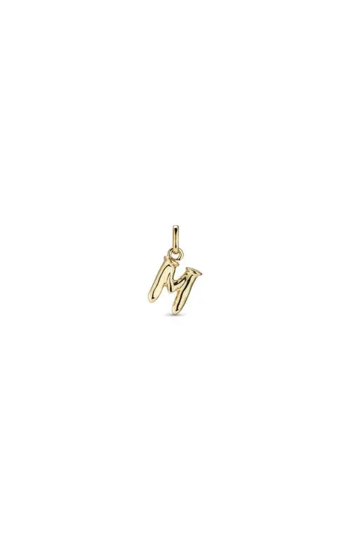 UNODE50 18k -plated Letter M Charm - Gold