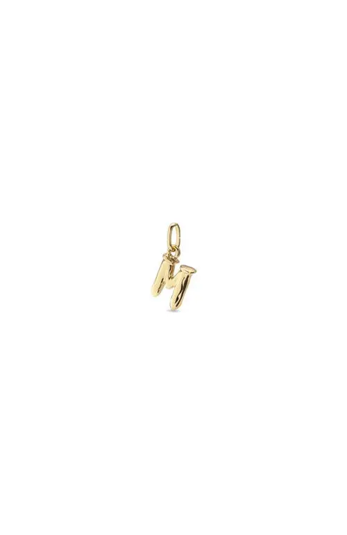 UNODE50 18k -plated Letter M Charm