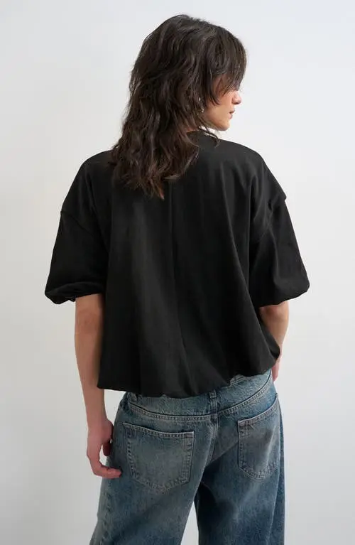 Topshop Bubble Hem Cotton T-shirt
