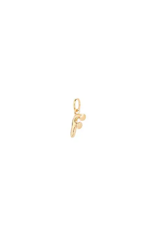 UNODE50 18k -plated Letter F Charm
