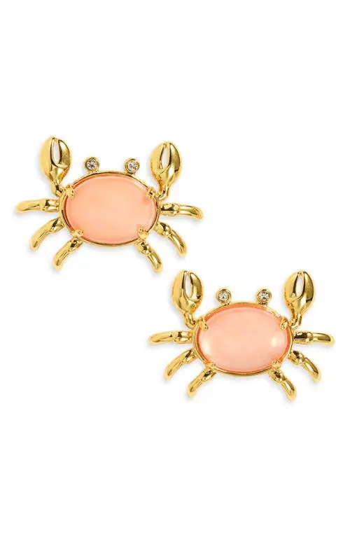 FRASIER STERLING Crab Stud Earrings - Coral