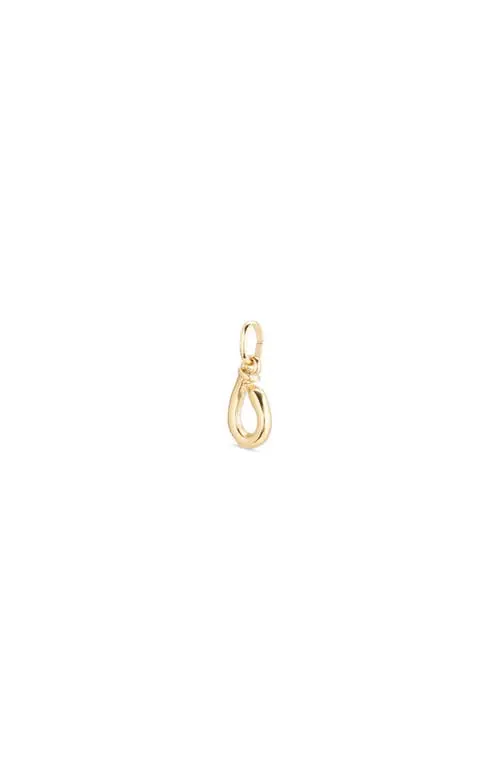 UNODE50 18k -plated Letter O Charm