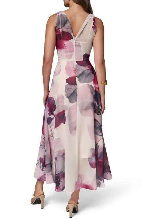 Donna Karan New York Floral Faux-wrap Midi Dress