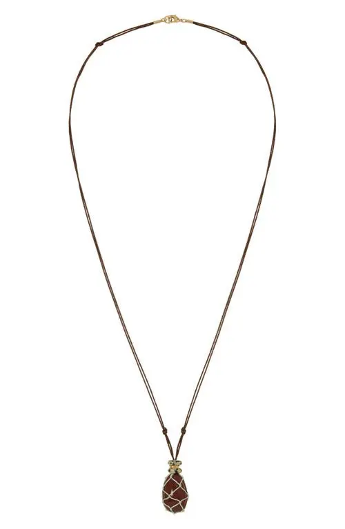 ROXANNE ASSOULIN The Net Stone Pendant Necklace - Carnelian