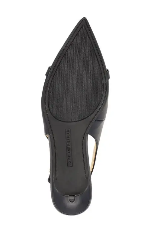 Tommy Hilfiger Slingback Pointed Toe Pump - Marine