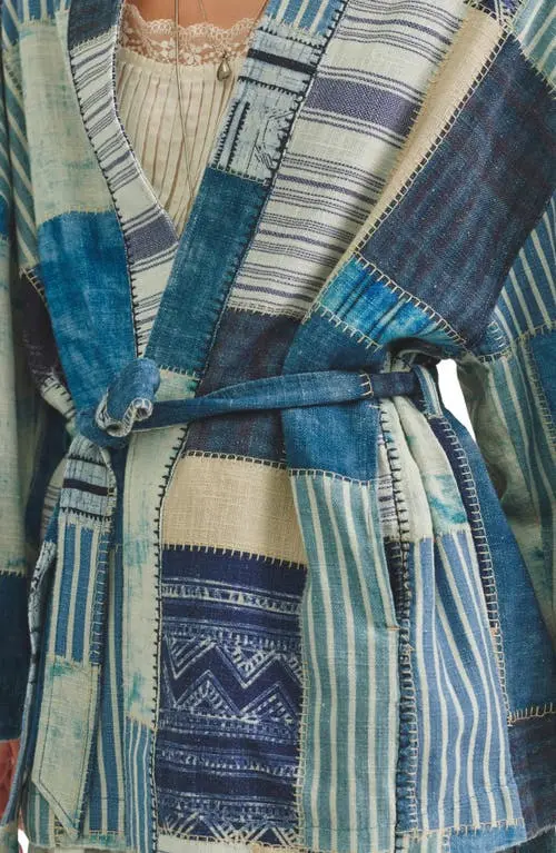 Free People Evie Cotton Patchwork Kimono