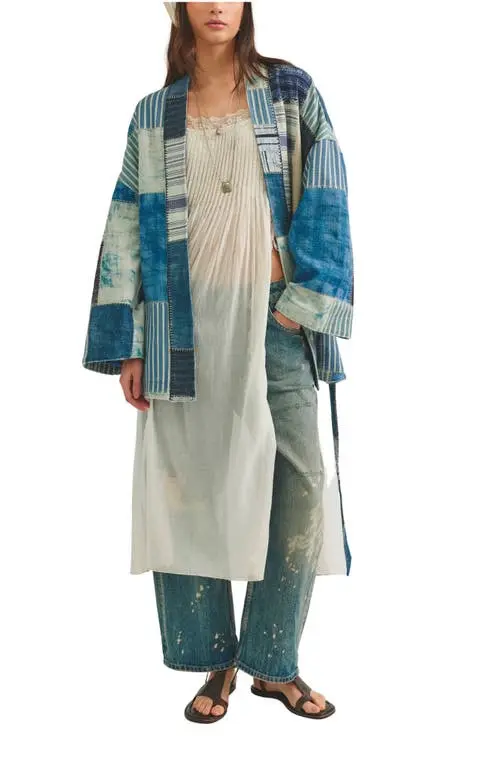 Free People Evie Cotton Patchwork Kimono