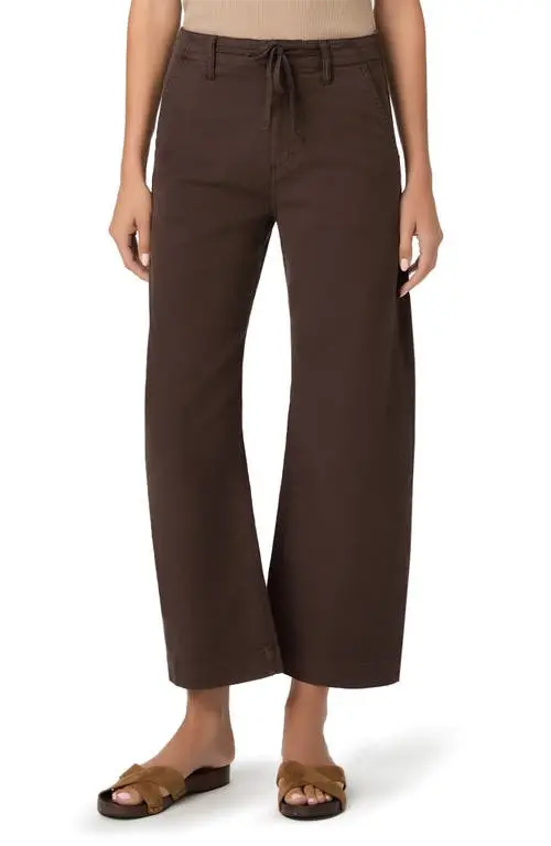 Paige Arellia Drawstring High Waist Ankle Barrel Pants - Rich Chocolate