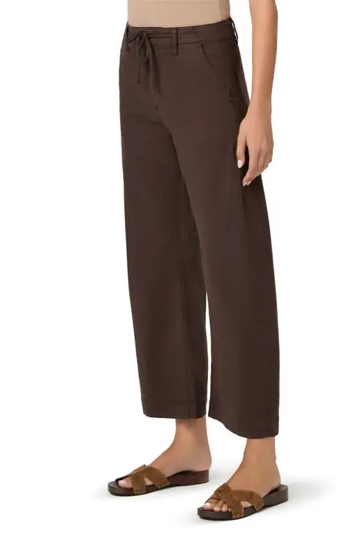 Paige Arellia Drawstring High Waist Ankle Barrel Pants - Rich Chocolate