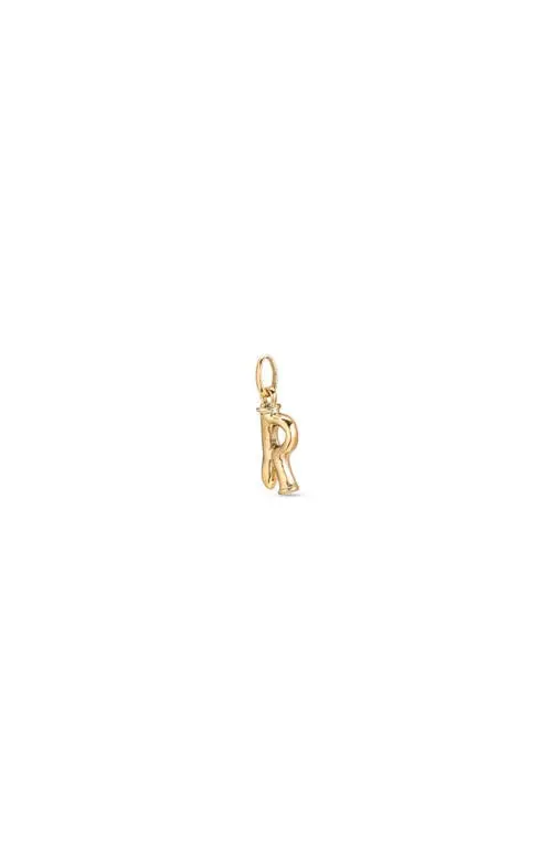 UNODE50 18k -plated Letter R Charm