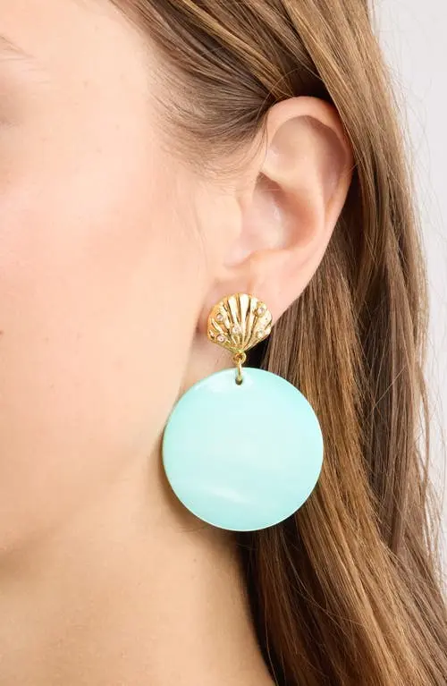 FRASIER STERLING Oahu Shell Drop Earrings With Cubic Zirconia