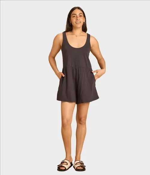 KNOWN SUPPLY Ivy Romper - Washed Black