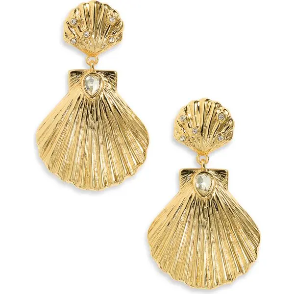 FRASIER STERLING Catalina Shell Drop Earrings - Gold