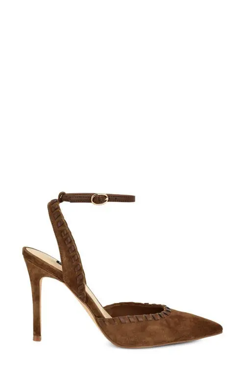 Nine West Kenedy Ankle Strap Pump - Medium Brown