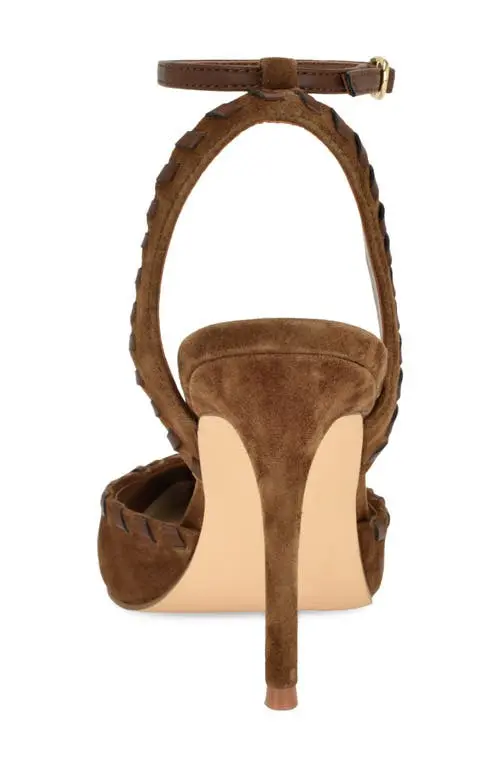Nine West Kenedy Ankle Strap Pump - Medium Brown