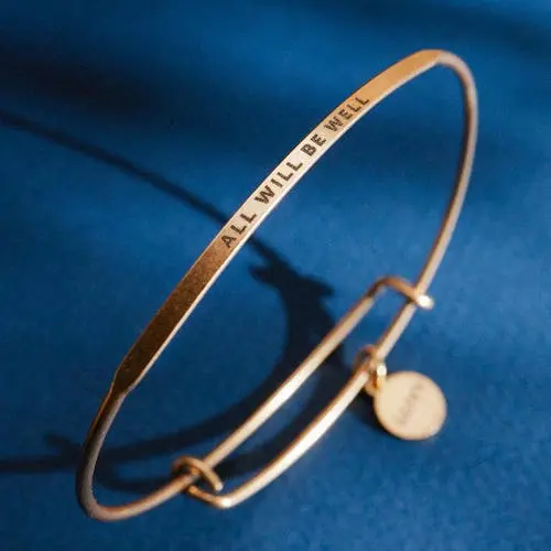 &LIVY Posy Bangle Bracelet All Will Be Well - Gold