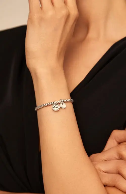 UNODE50 Sterling Plated Bracelet With Engraved Charm