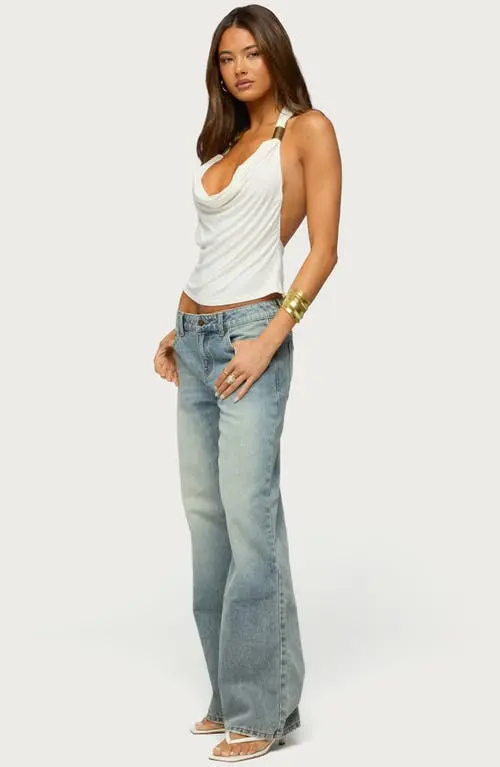EDIKTED Georgina Cowl Neck Top
