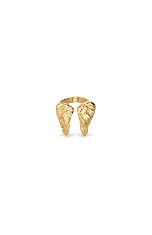 UNODE50 18k -plated Ring In The Shape Of Wings - Gold