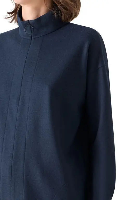 Akris Wool Jersey Half Zip Sweatshirt