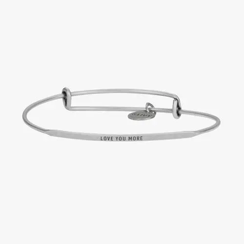 &LIVY Posy Bangle Bracelet Love You More - Silver