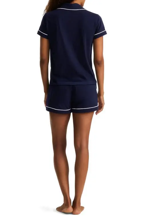 PETITE PLUME Pima Cotton Short Pajamas - Navy