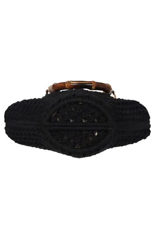 JELAVU Crochet Shell Bag - Black