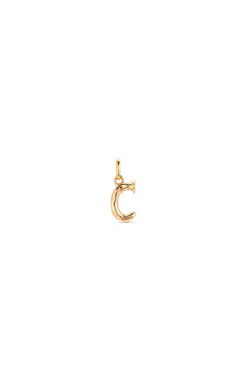 UNODE50 18k -plated Letter C Charm