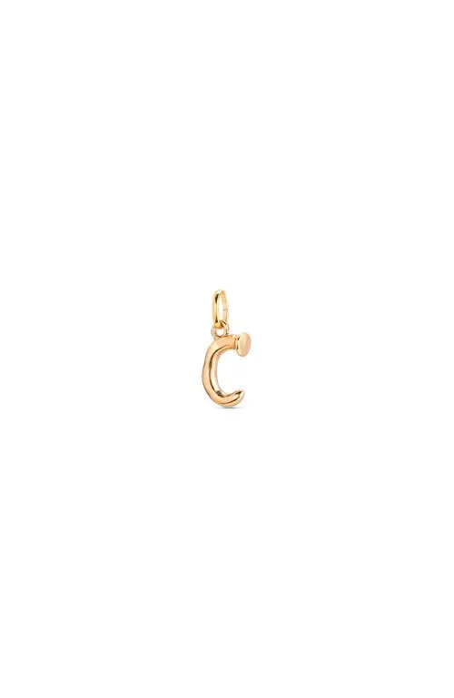 UNODE50 18k -plated Letter C Charm