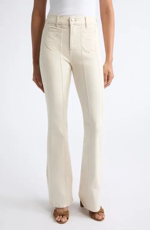 Veronica Beard Beverly Skinny Flare Leg Jeans - Ecru