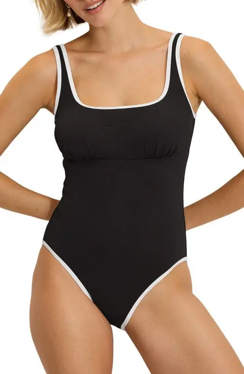 Tommy Bahama Island Cays Cabana Tank One Piece Swimsuit - Black