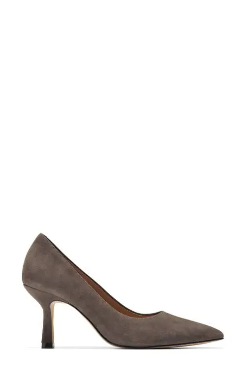 Cole Haan Hansell Pointed Toe Pump - Deep Olive Suede