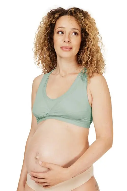 CAKE MATERNITY Lotus Hands-free Nursing & Pumping Bra - Sage (b-e Cups)